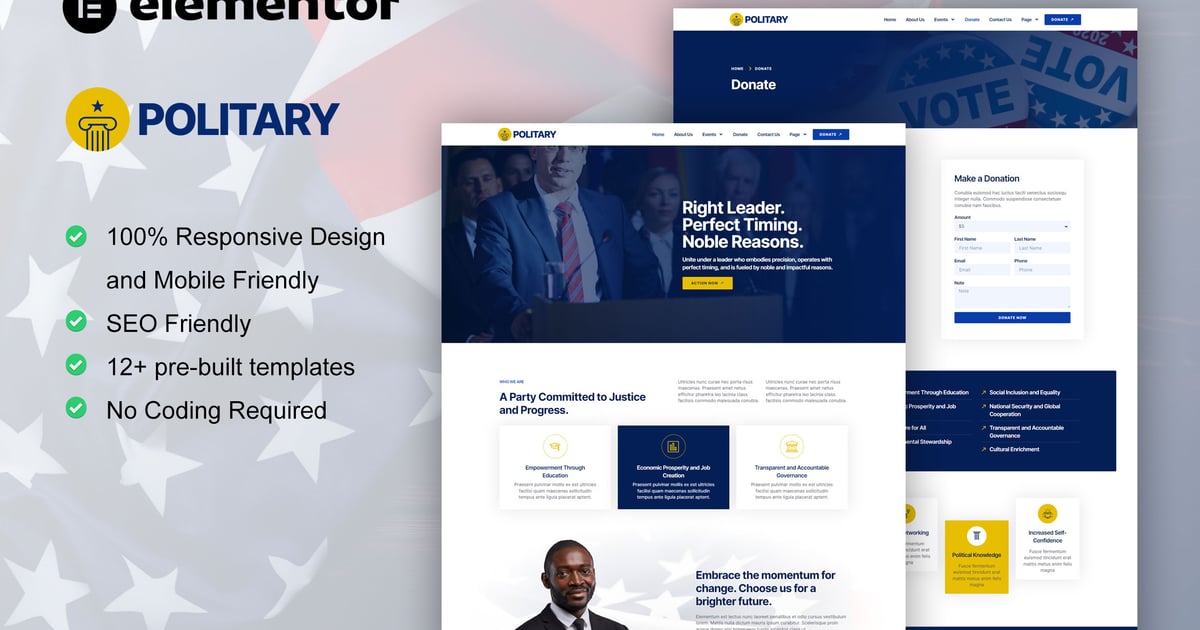 Download Politary – Politician & Public Servant Elementor Pro Template ...