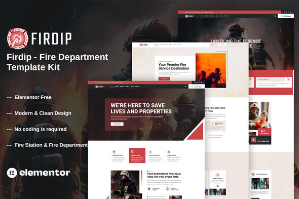 Download Firdip – Fire Department Elementor Template Kit version 1.0.0
