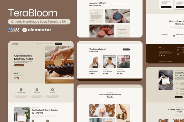 Download TerraBloom – Organic Handmade Soap Elementor Template Kit ...