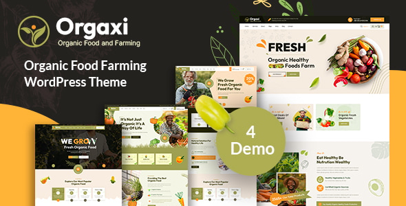 Download Orgaxi – Organic food and fram WordPress Theme version 1.2